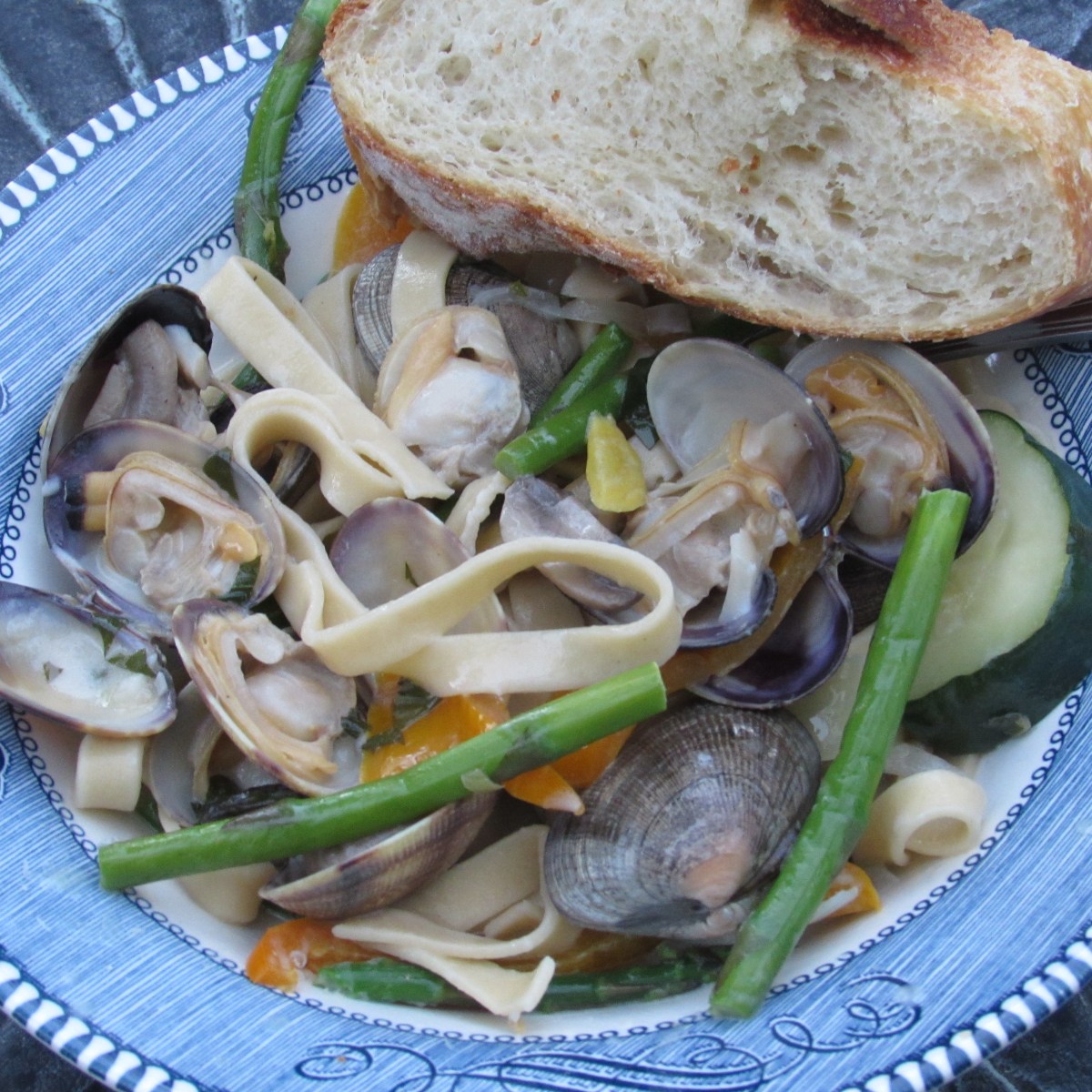 Clams Linguine Primavera | Cook Plant Meditate